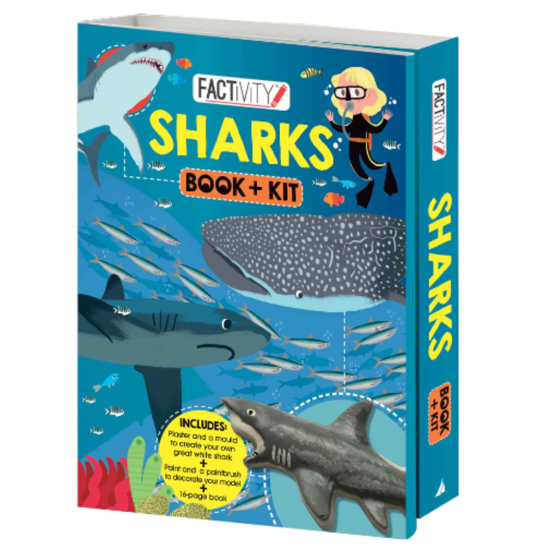 Sharks Factivity Book and Mould Kit – Curious Kids Toy Lab